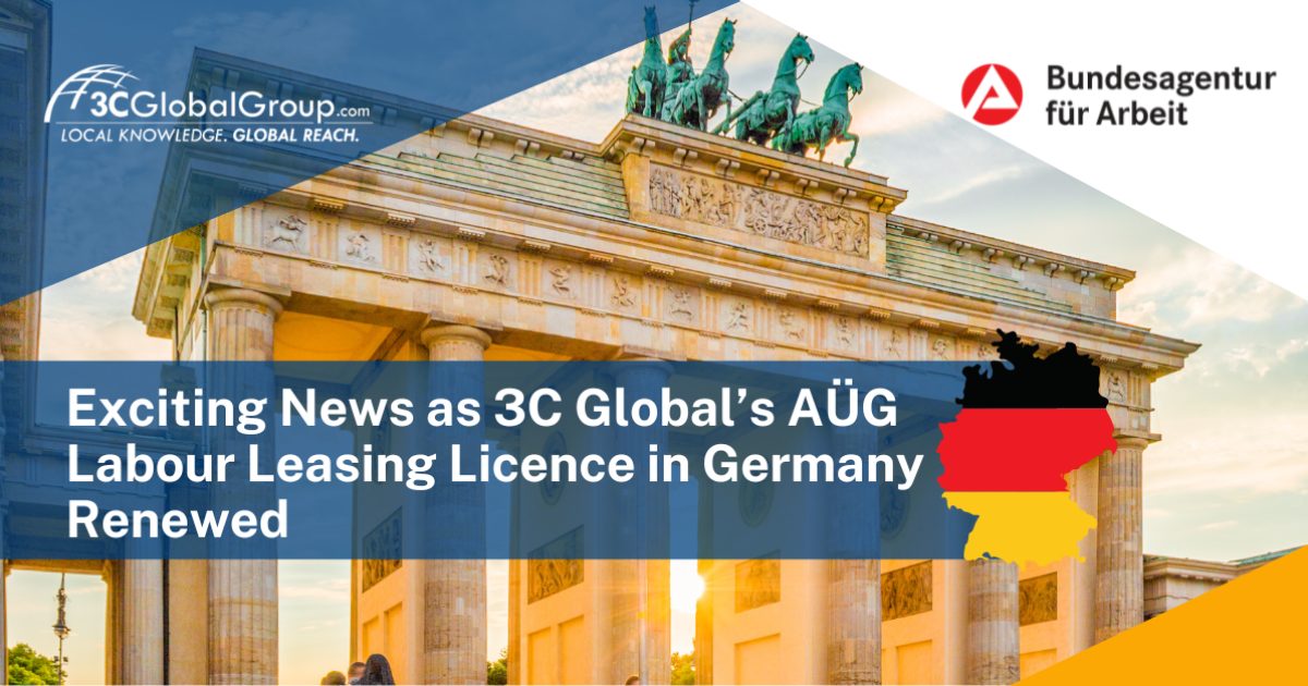 Exciting News as 3C Global’s AÜG Labour Leasing Licence in Germany ...